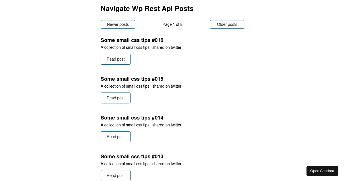 wordpress-react-rest-api-basics-tutorial (forked) - Codesandbox
