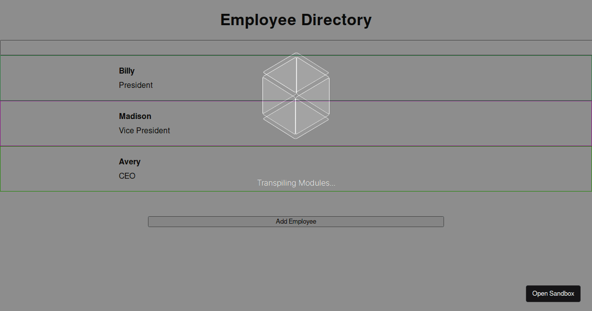 Employee List (Forms) - Codesandbox