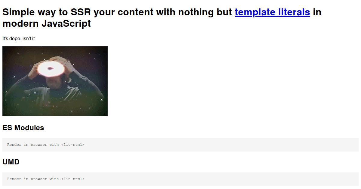SSR with Express and LitNtml - Codesandbox