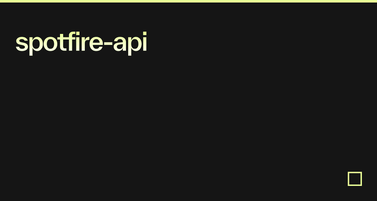 spotfire-api - Codesandbox