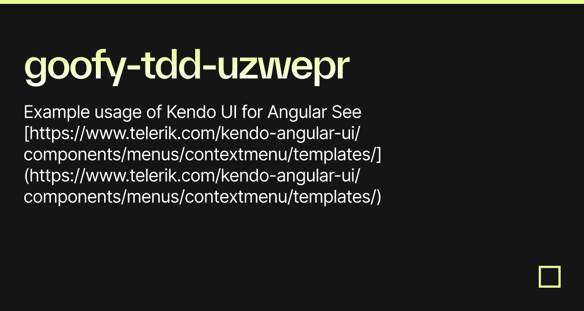 goofy-tdd-uzwepr - Codesandbox