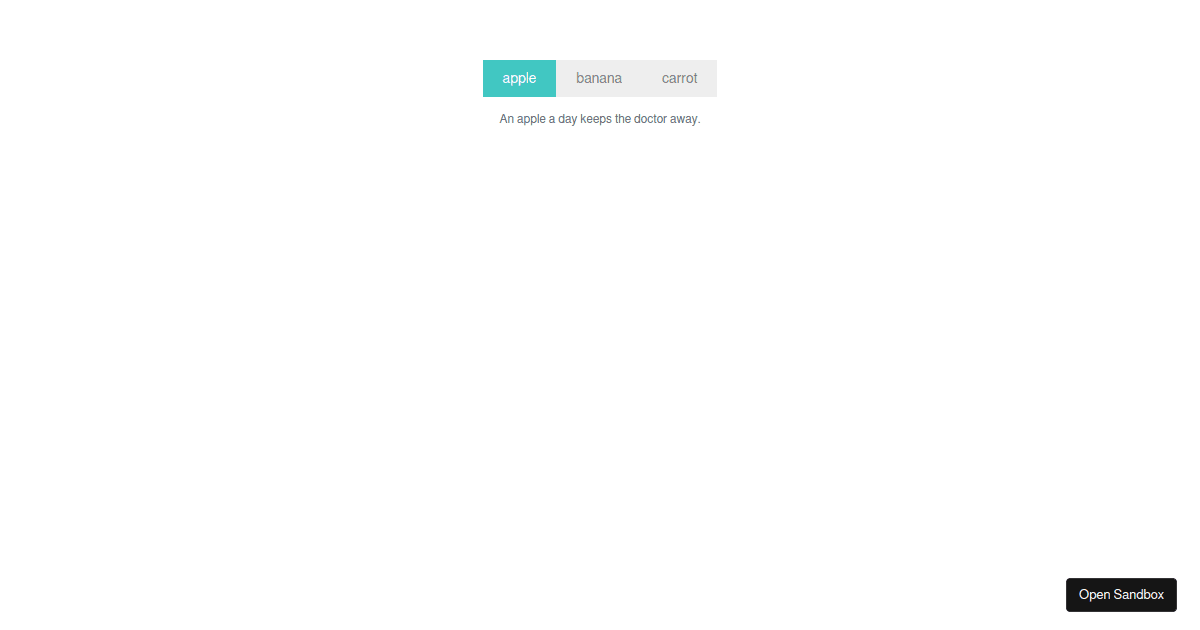 Tab switch - Codesandbox