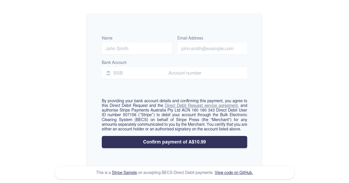stripe-sample-au-becs-debit-payment - Codesandbox