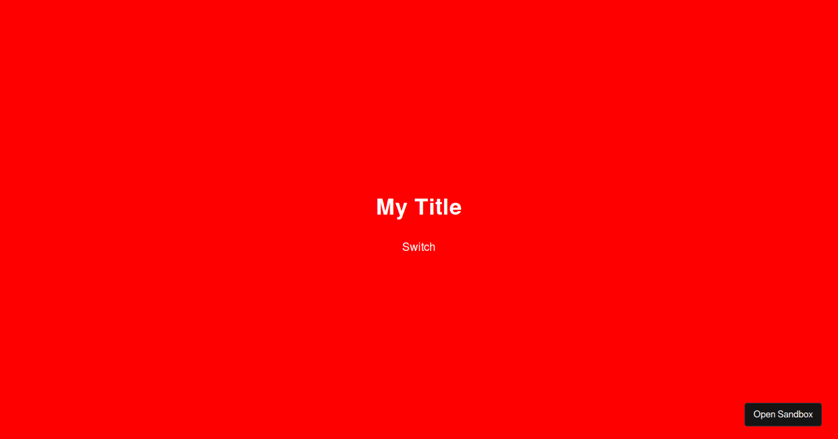 [Styled-Components] Theme Switch - Codesandbox