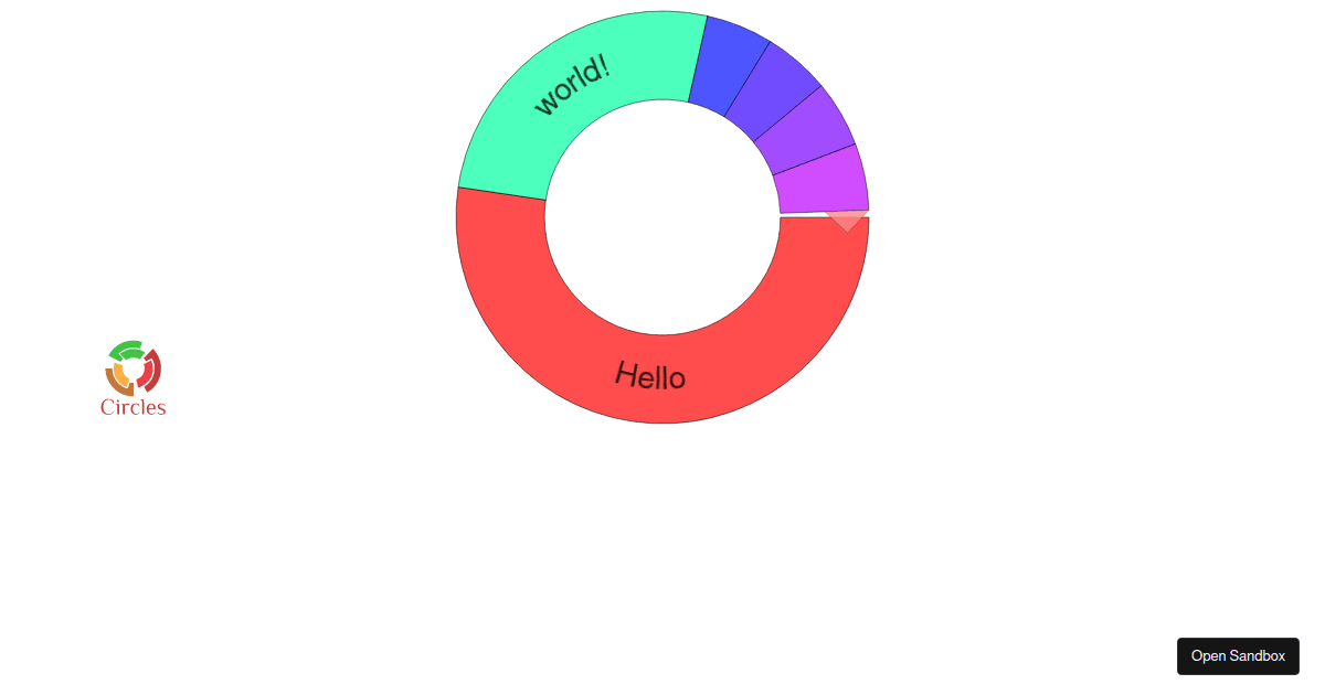 Circles React Wrapper Codesandbox