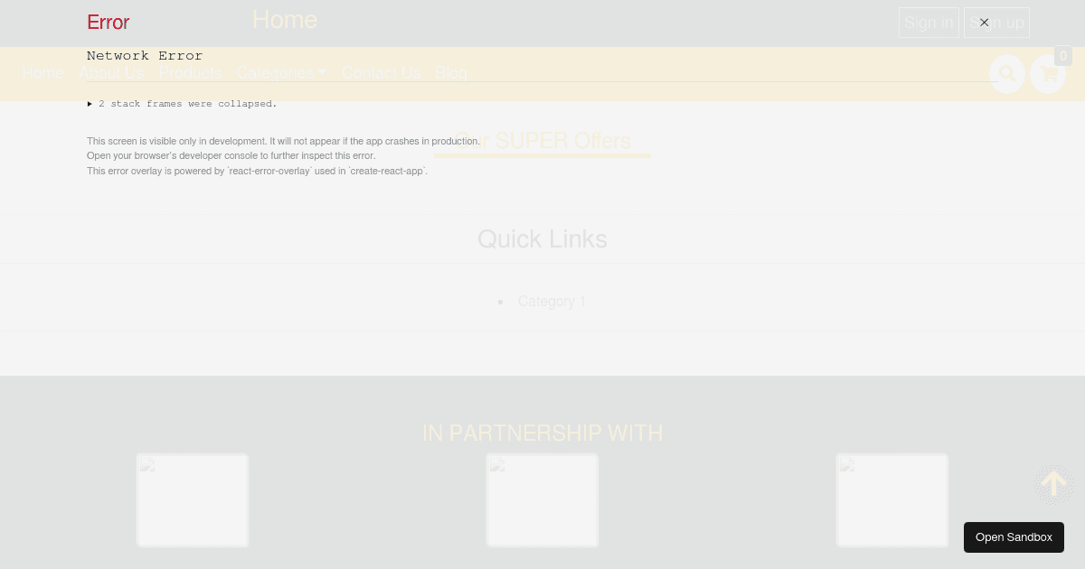 e-commerce - Codesandbox