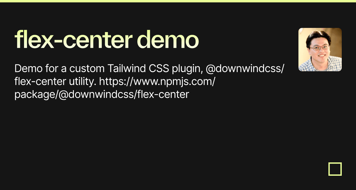 flex-center demo - Codesandbox