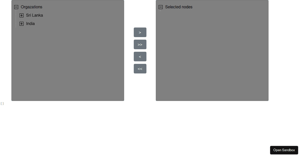 Dual list Box - Codesandbox