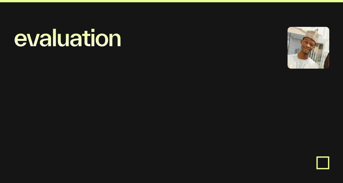 evaluation - Codesandbox
