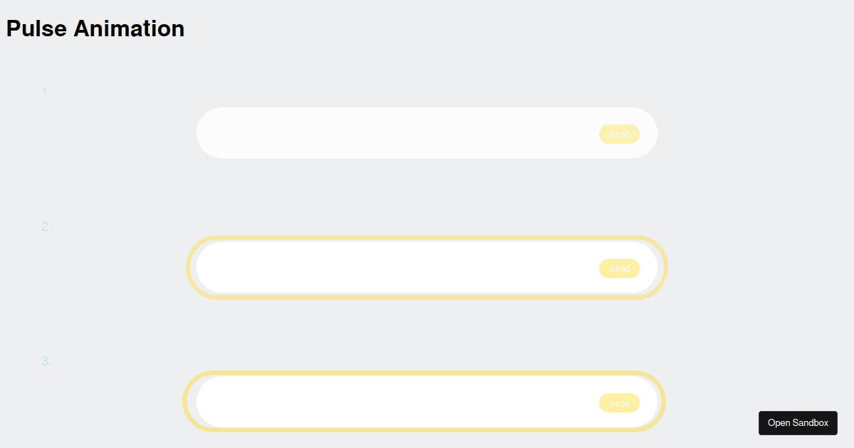 Sender animation - Codesandbox