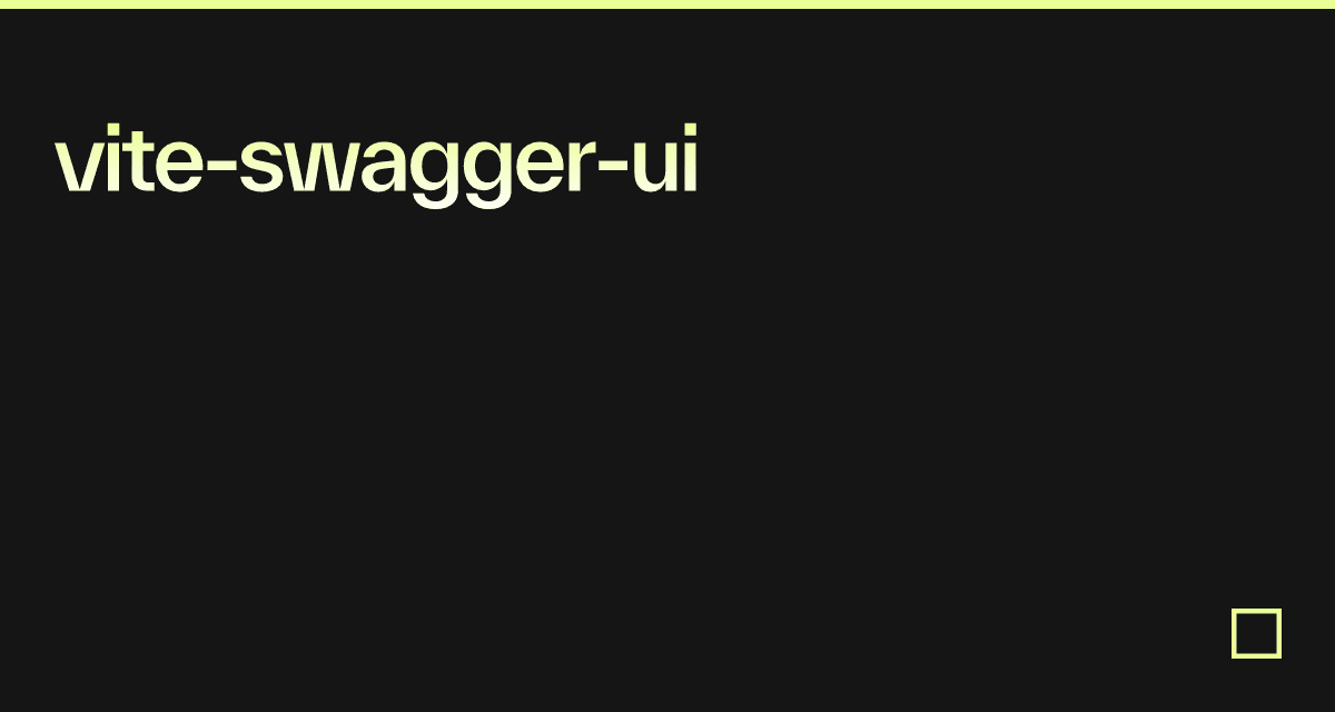 vite-swagger-ui - Codesandbox