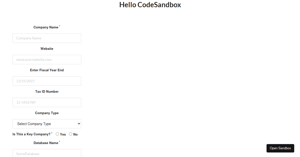 RadioButtonGroup_SharedForm - Codesandbox