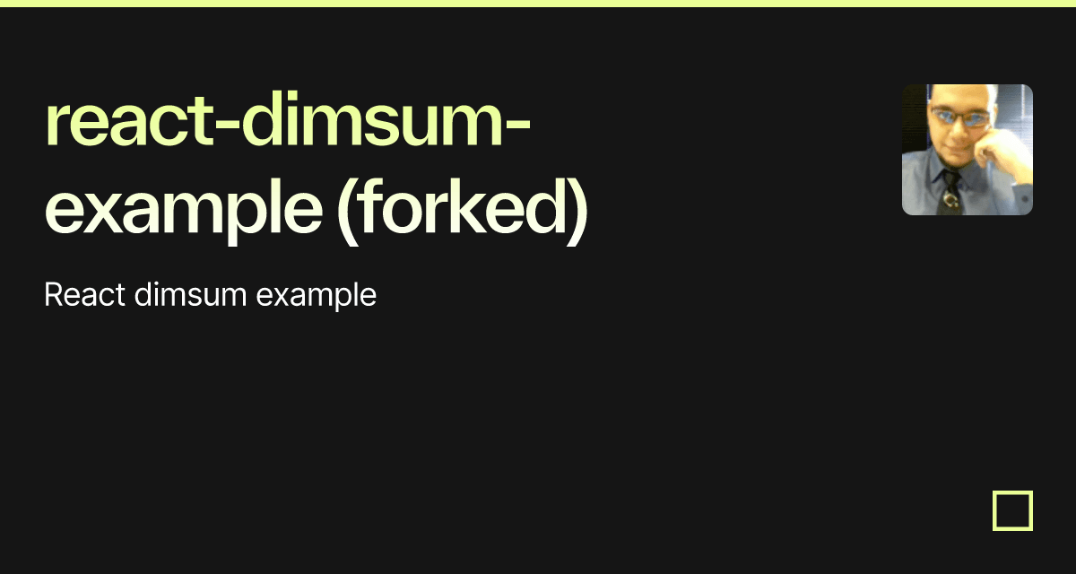 react-dimsum-example (forked) - Codesandbox
