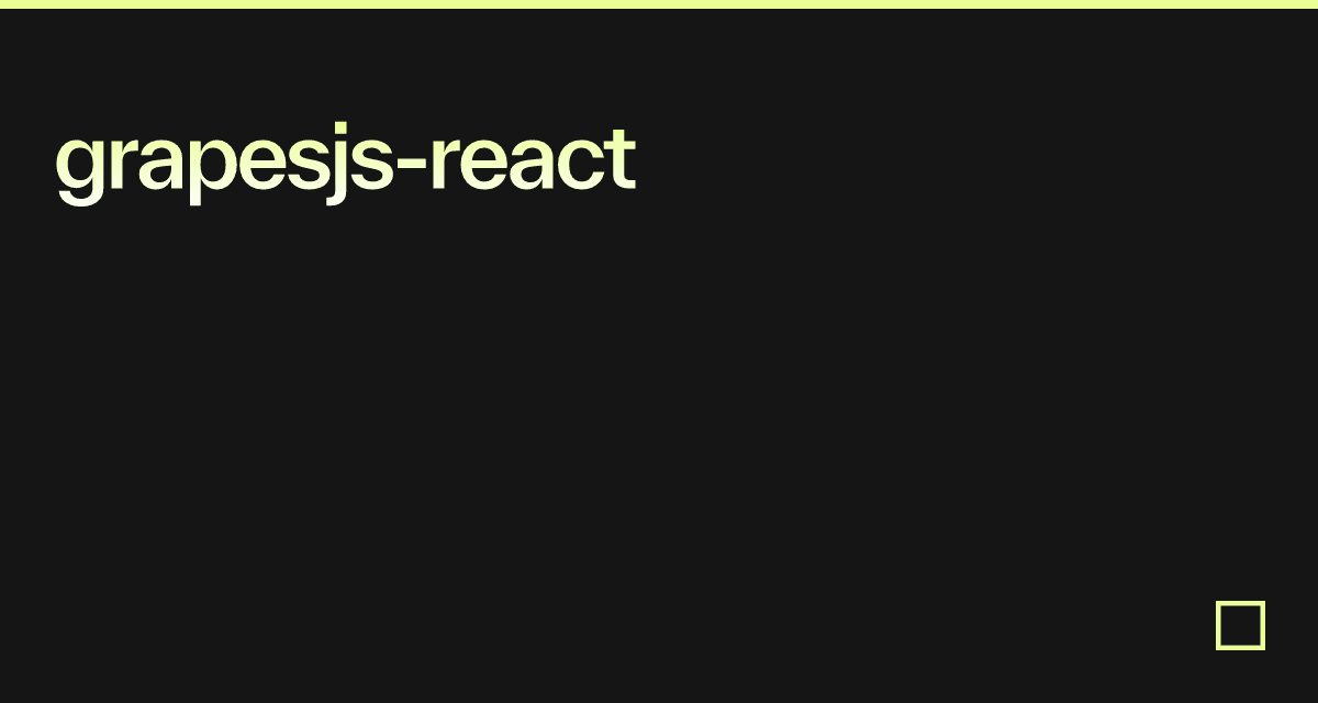 grapesjs-react - Codesandbox