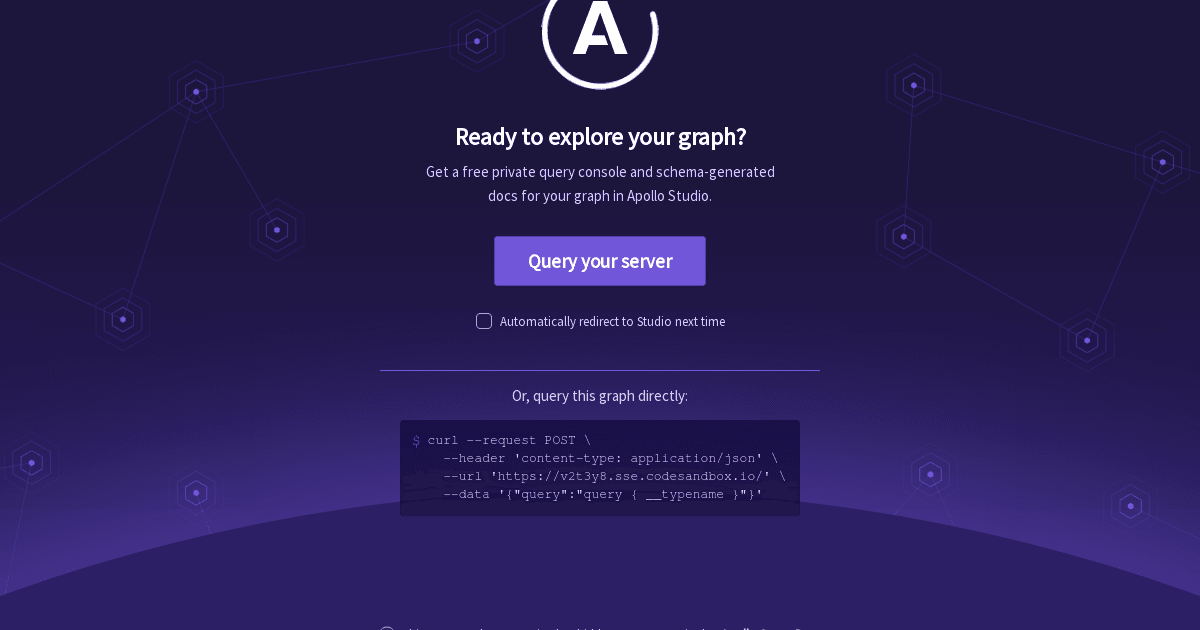 Apollo Server - Codesandbox