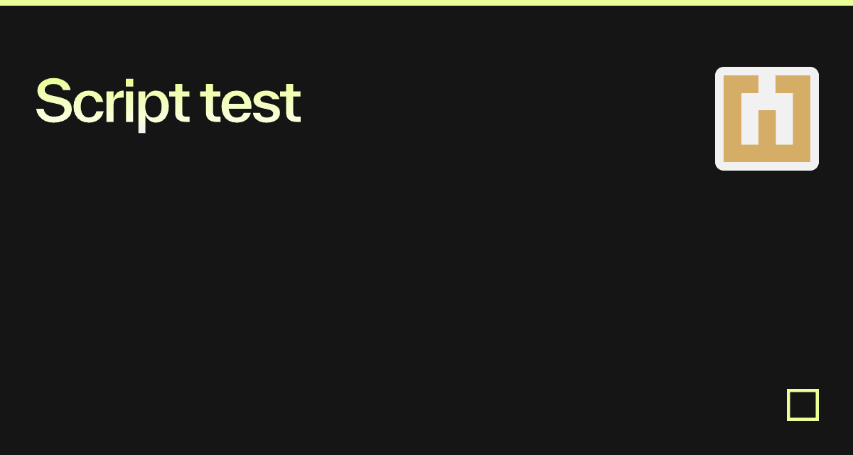 Script test - Codesandbox