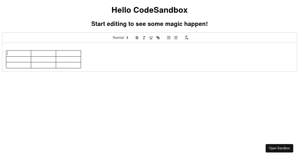 react-quill-table-demo - Codesandbox