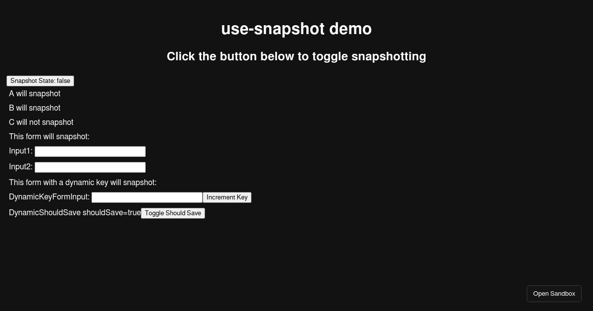 use-snapshot demo - Codesandbox