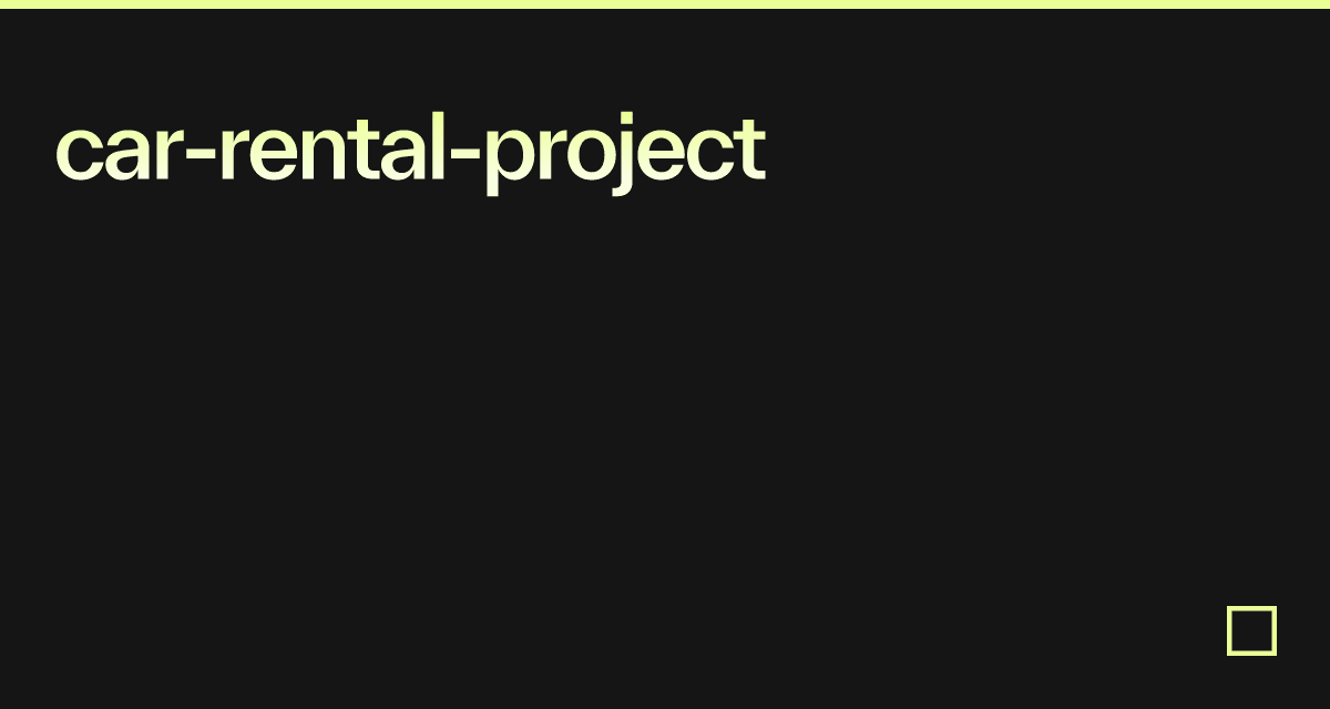 car-rental-project - Codesandbox