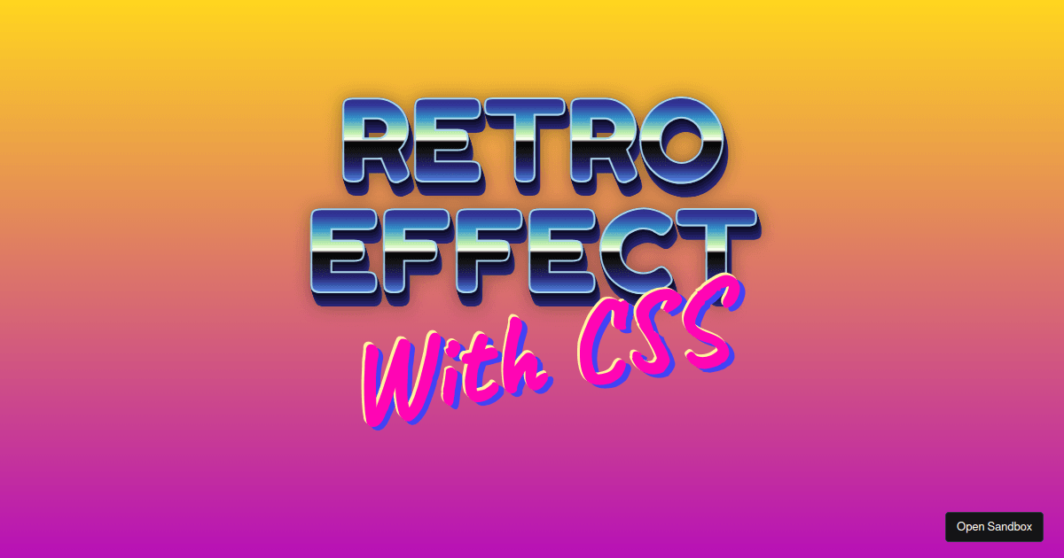 retro-3d-text-demo - Codesandbox