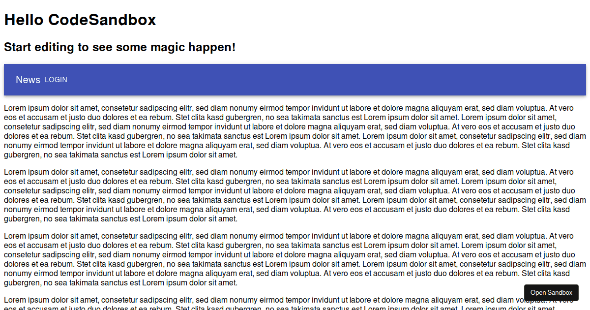 MUI appbar sticky - Codesandbox MUI appbar sticky - Codesandbox