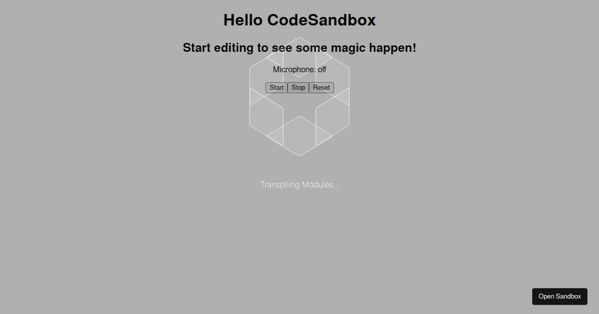 speech-to-text - Codesandbox