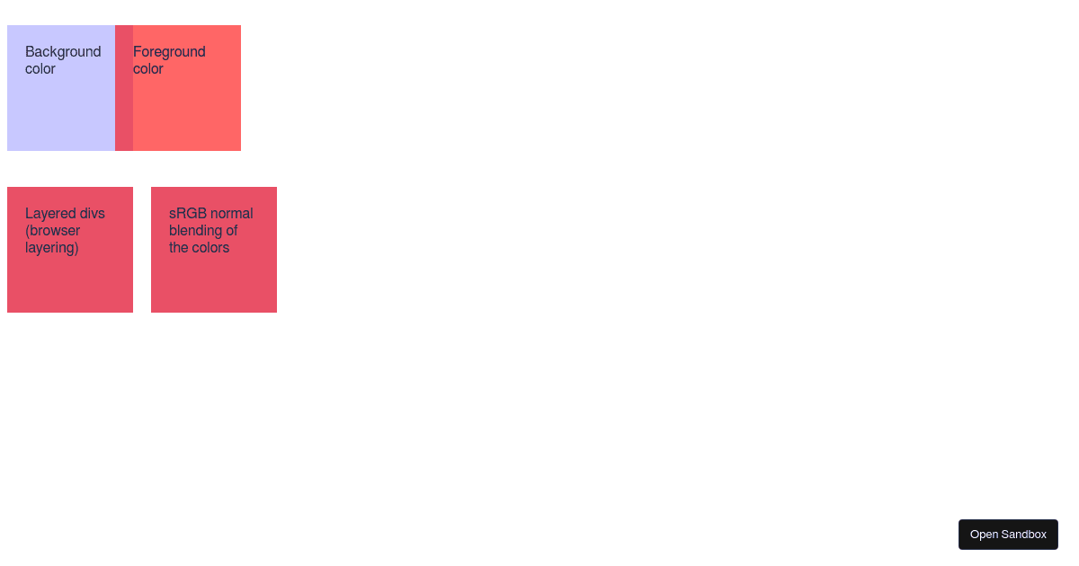 Color blending test - Codesandbox