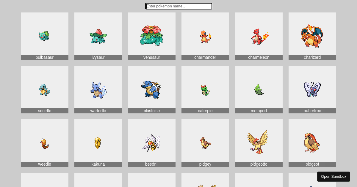 pokedex - Codesandbox
