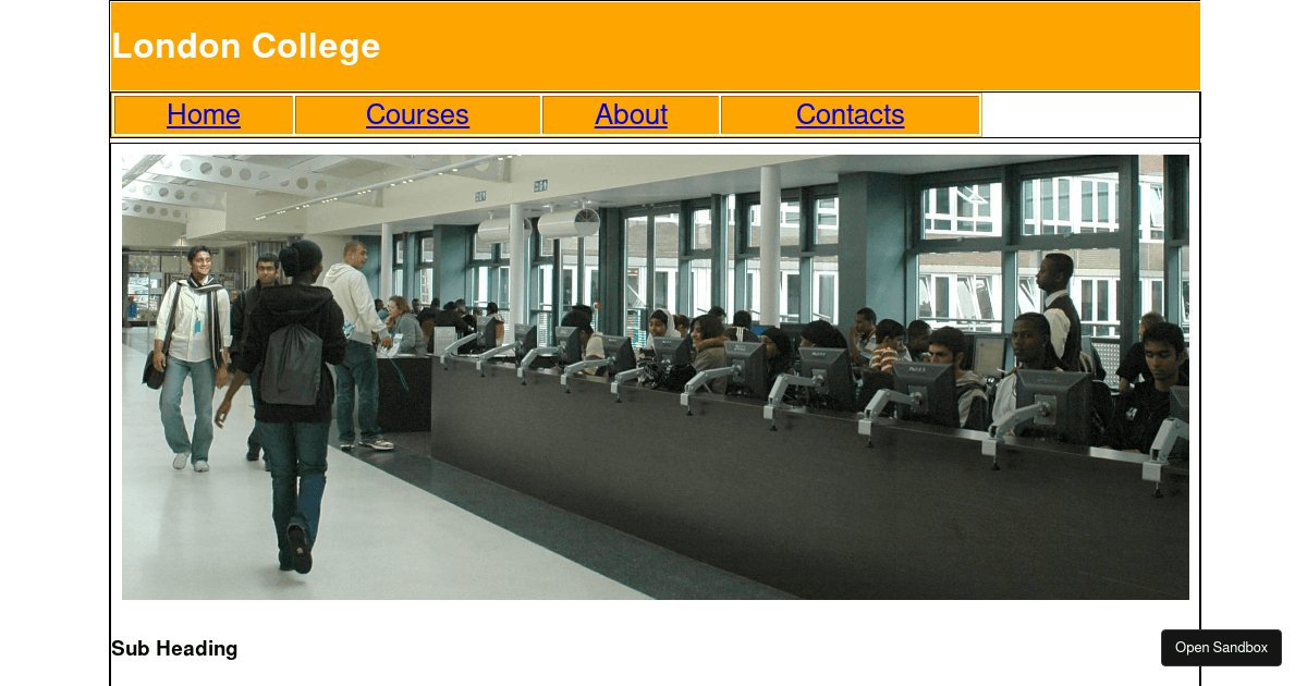 London College - Codesandbox