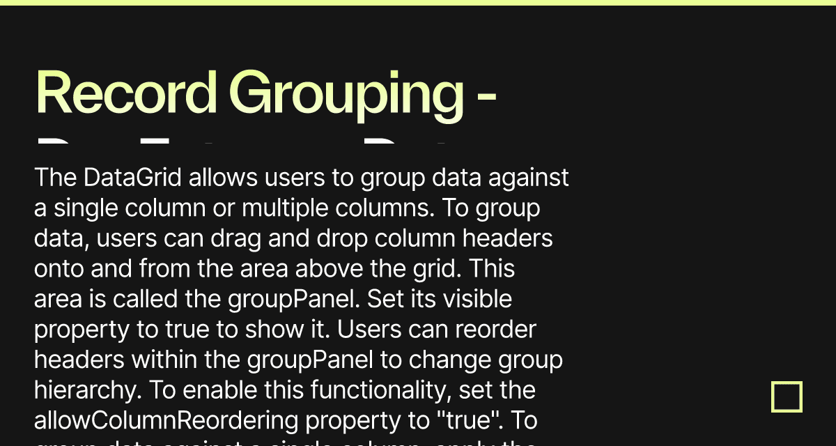 Record Grouping Devextreme Data Grid Codesandbox