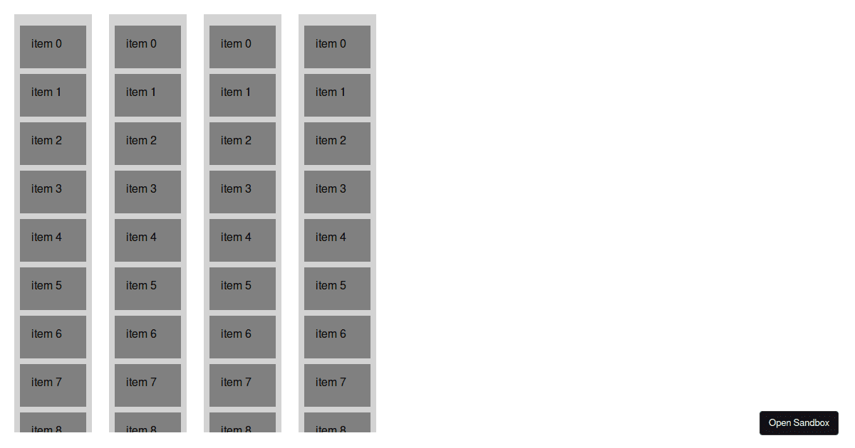 [react-beautiful-dnd] Stress Test - Codesandbox