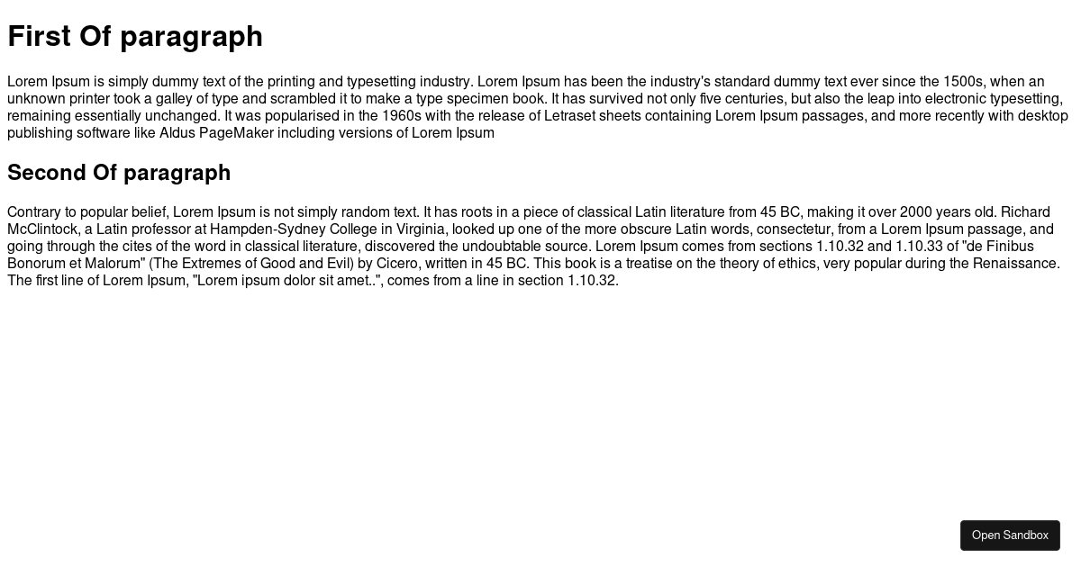 Example (forked) - Codesandbox