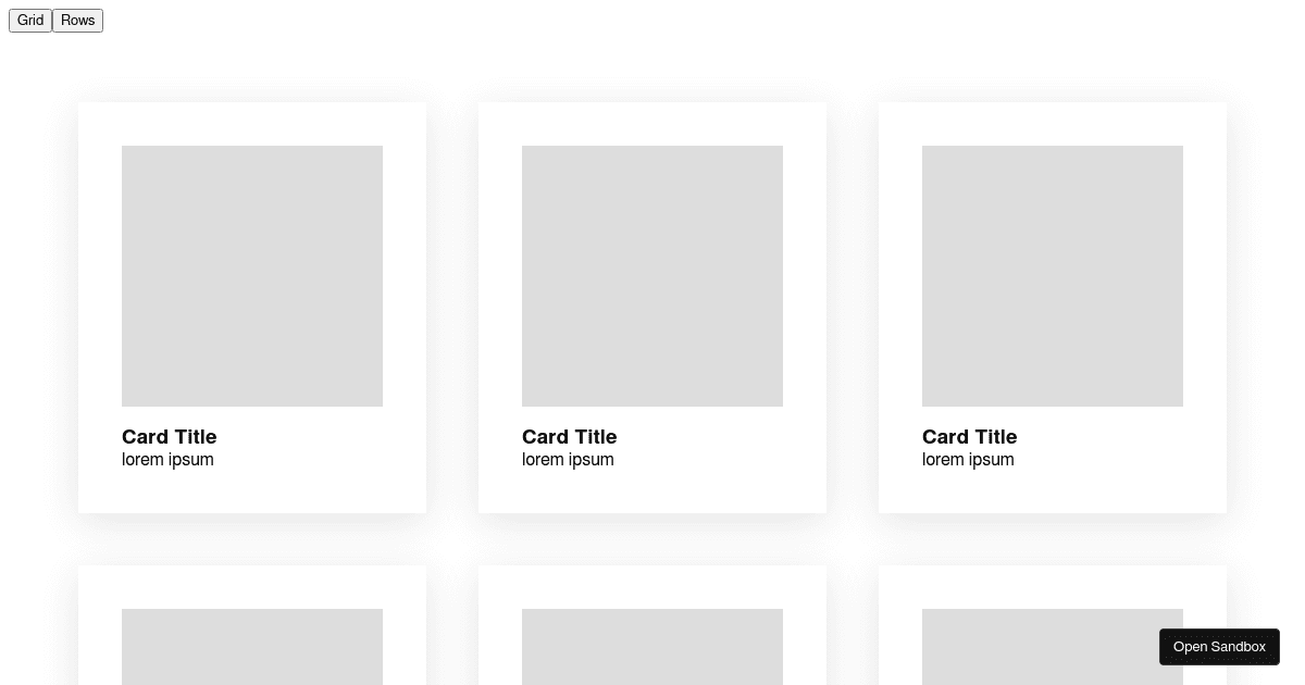 grid rows - Codesandbox