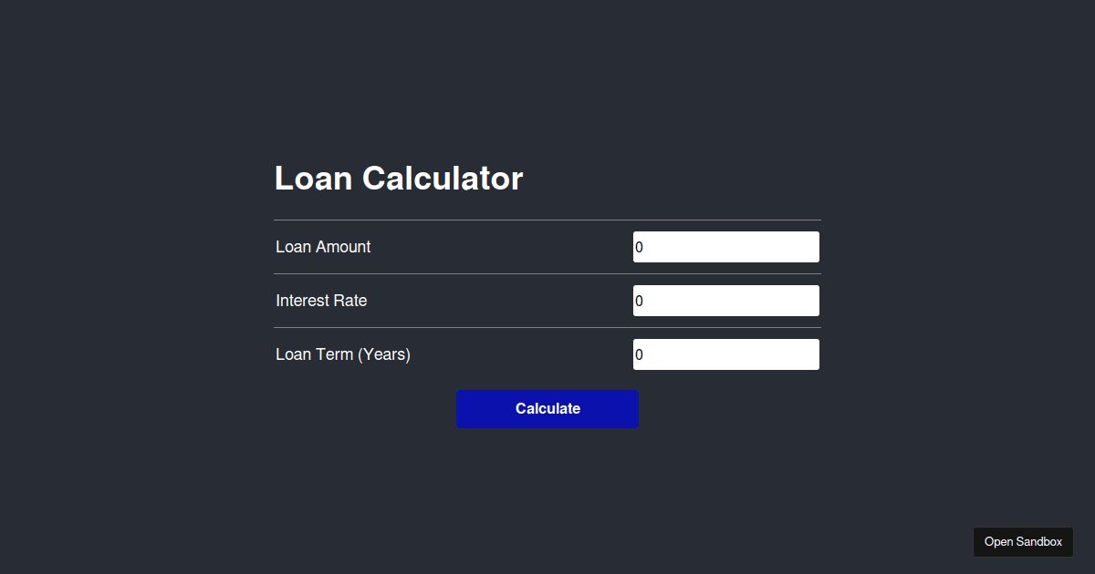 react-loan-calc-app - Codesandbox