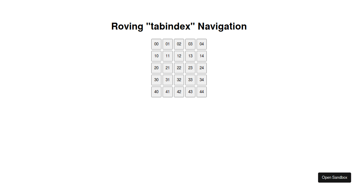 Navigate A Grid Using Keyboard With Roving Tabindex Technique Codesandbox 8311