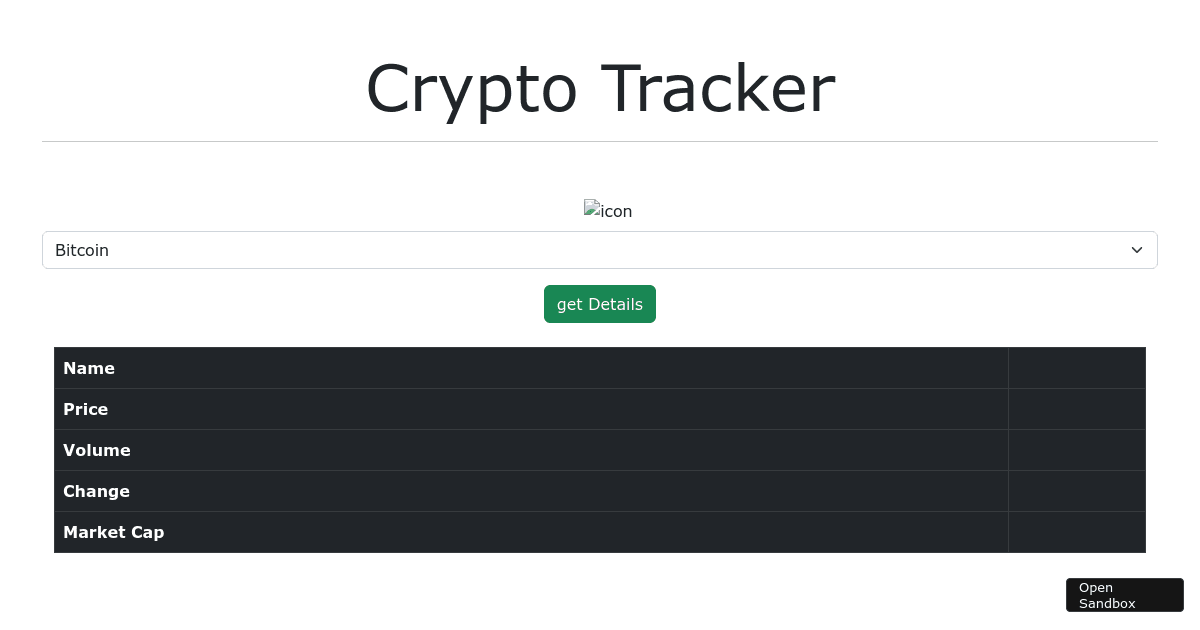 crypto-tracker - Codesandbox