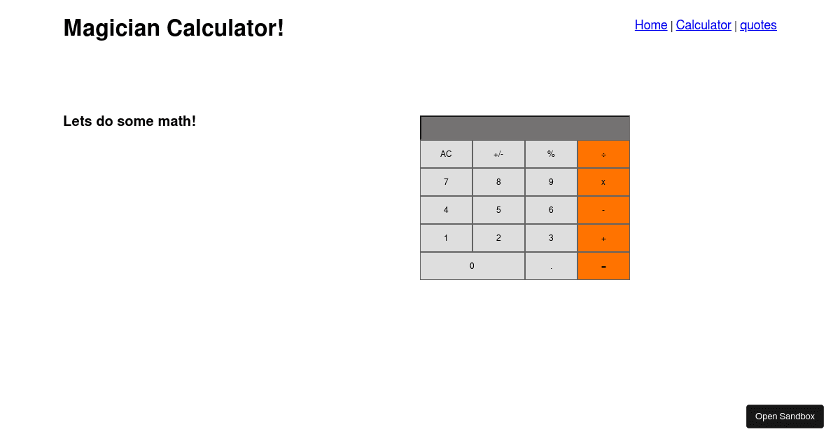 calc - Codesandbox