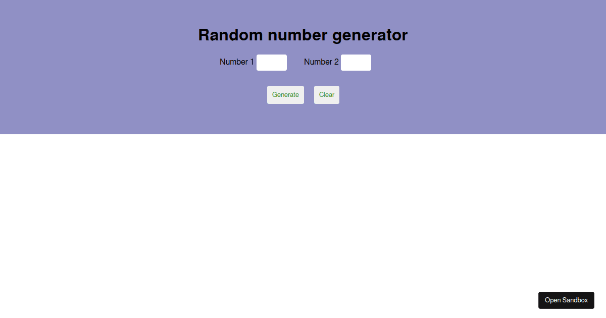 random-number-between-two-values - Codesandbox