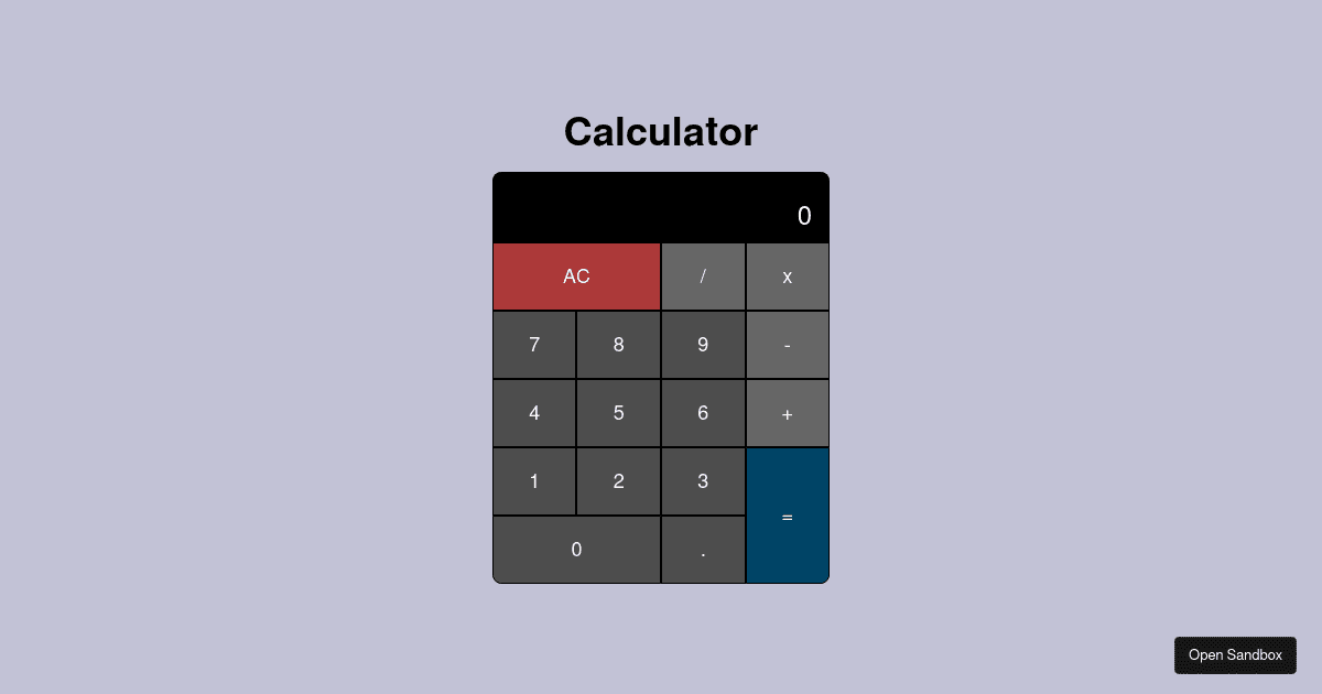 Calculator_Freecodecamp2 - Codesandbox