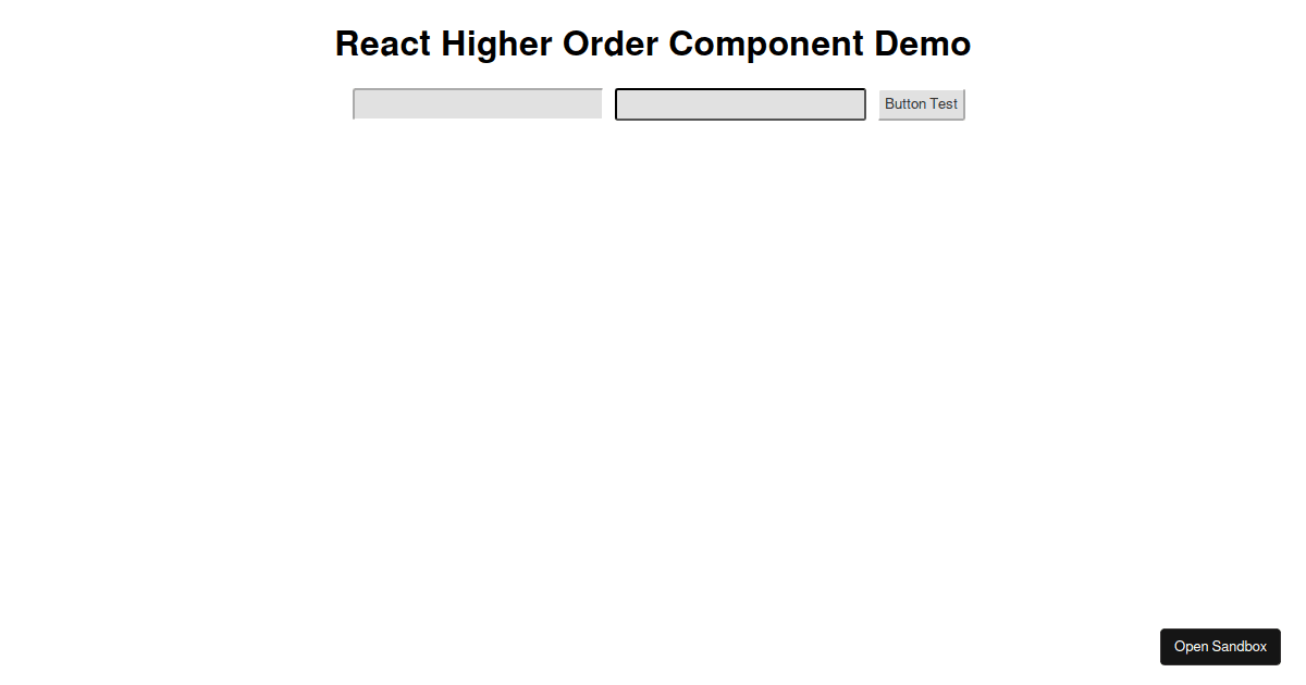 React Higher Order Component Demo - Codesandbox