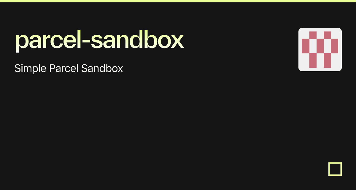 parcel-sandbox - Codesandbox