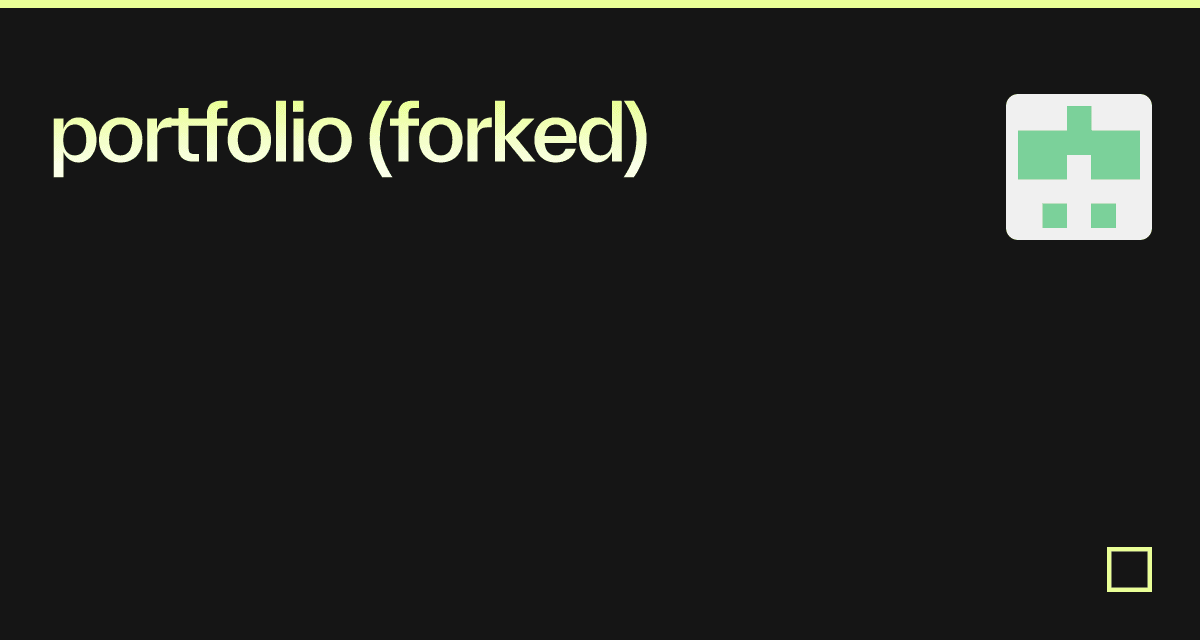 portfolio (forked) - Codesandbox