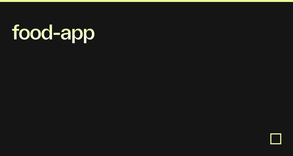 food-app - Codesandbox