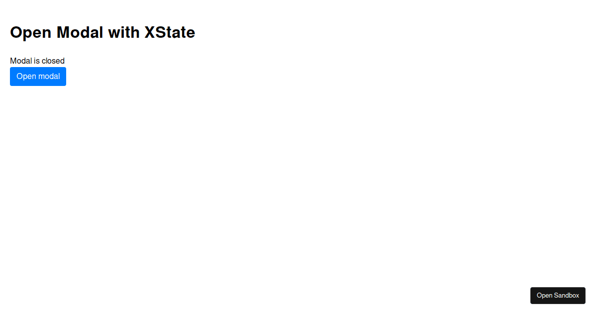 modal-xstate-ts - Codesandbox