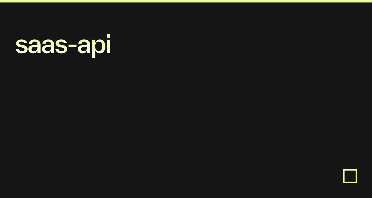 saas-api - Codesandbox