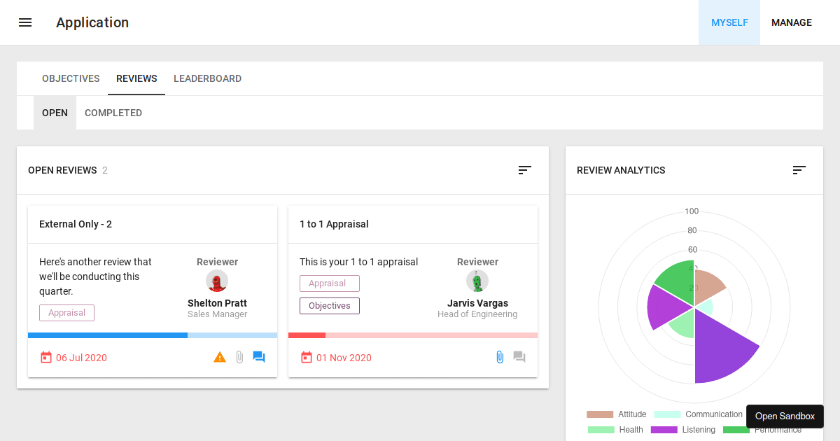 Reviews v2 - Codesandbox