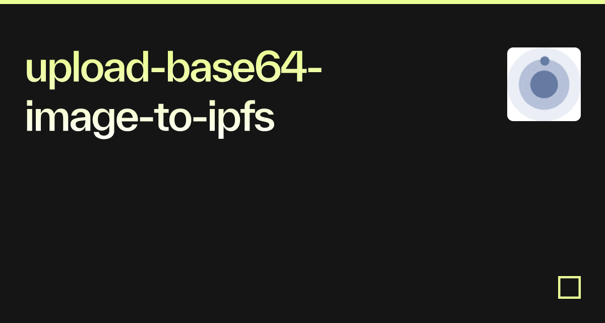 upload-base64-image-to-ipfs - Codesandbox