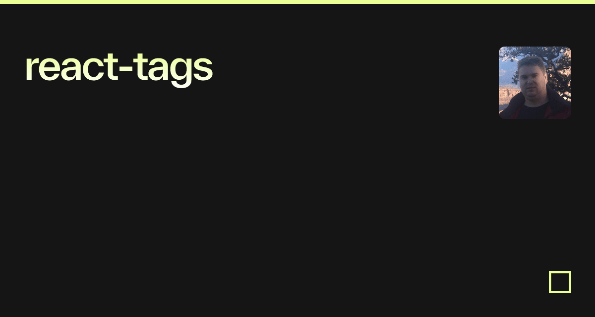 react-tags - Codesandbox