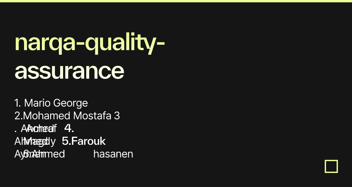 narqa-quality-assurance - Codesandbox