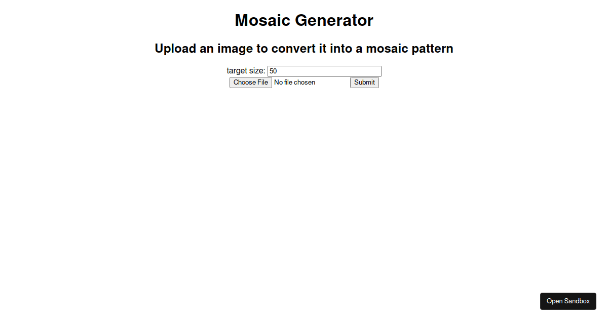 In Browser downscale image - Codesandbox